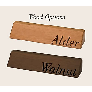 Walnut Office Desk Name Plate Personalized. Custom Name Plates for Desks. Office Desk Decor. Gift For Coworkers, Teachers, Graduates. Walnut Desk Wedge