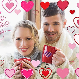 Blulu 900 Pieces Valentine's Day Heart Foam Stickers Self Adhesive Heart Shape Sticker for Wedding Valentine's Day Decoration Art Crafts