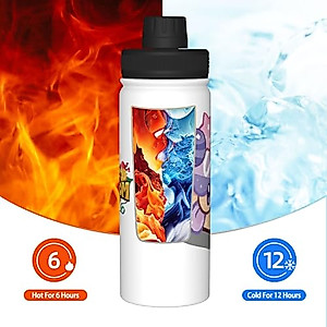 Cookie Printed Student Thermos Water Cup, Portable Water Cup