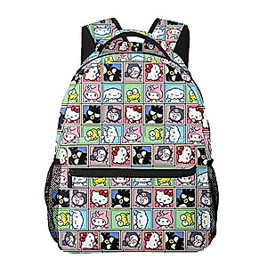 Kawaii Backpack Cute Backpacks Boys Girls School Laptop Bag Shoulders Casual Travel Hiking Camping Lightweight Daypack