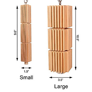 Parrot Tower - Grooved Hanging Stripes Bird Toy (Large)