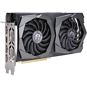 MSI Gaming GeForce GTX 1660 128-Bit HDMI/DP 6GB GDRR5 HDCP Support DirectX 12 Dual Fan VR Ready OC Graphics Card (GTX 1660 Gaming X 6G)
