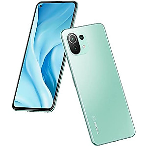 Xiaomi Mi 11 Lite 5G + 4G LTE Volte Global Unlocked GSM 128GB + 6GB 64MP Triple Camera Worldwide GSM (Mint Green)