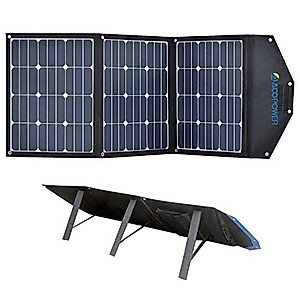 ACOPOWER HY-X30A 32 Quarts Battery Power Refrigerator Portable 12V Freezer with App Control and 3 X 30 Watt Solar Panel Combination Kit for Truck RV Boat Outdoor Camping, X-32Qt/30L+90W, Silver