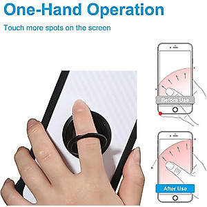 Case for Moto Thinkphone Case Compatible with Motorola Thinkphone Phone Case PC backplane + Silicone Soft Frame Cover [360 Metal Ring, Magnetic Car Mount] CSKB-HEI