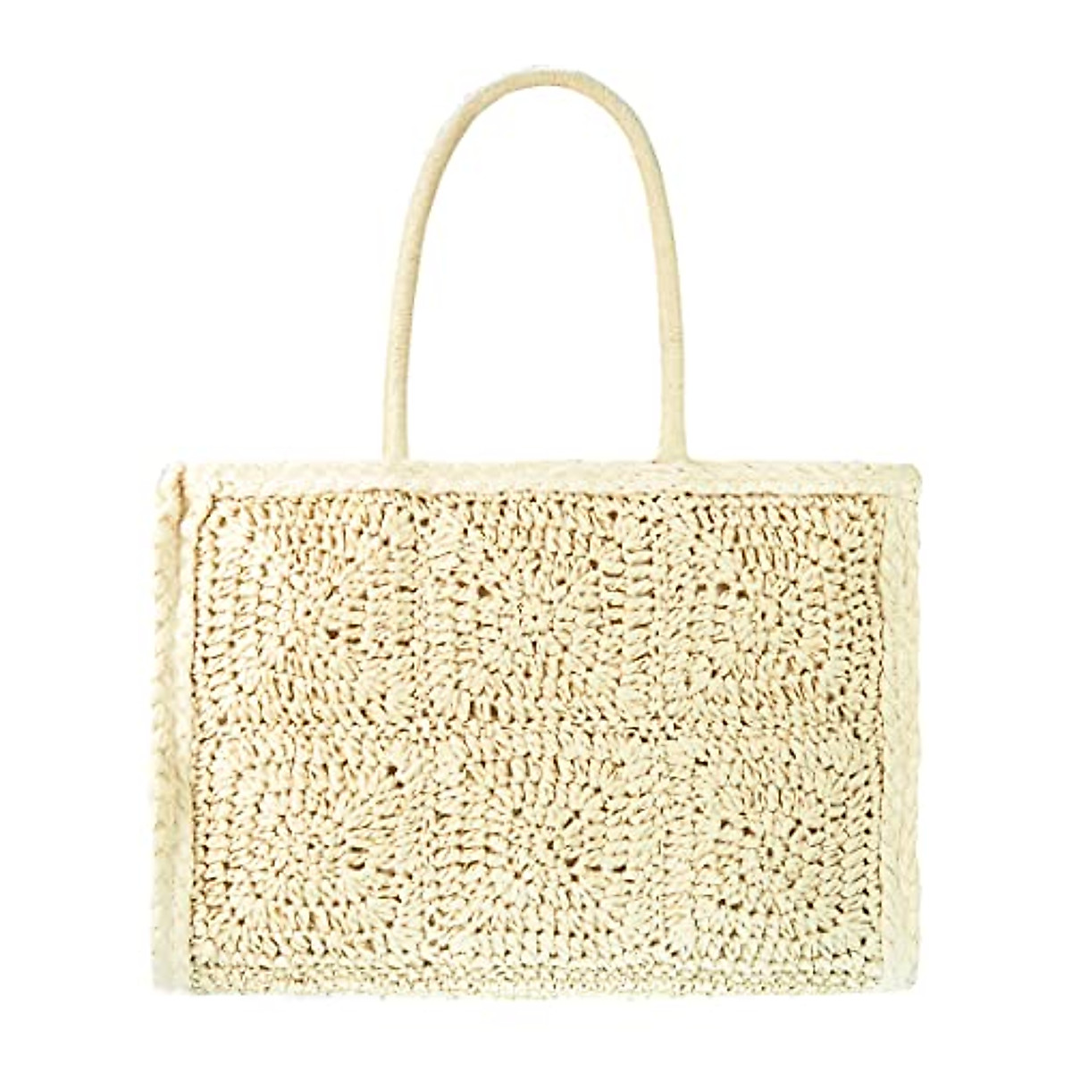 Handwoven Straw Vintage Purse Bag Bohemian Large Straw Beach Bag Chic Casual Handbag Shoulder Bag Tote Rattan Vacation Bag