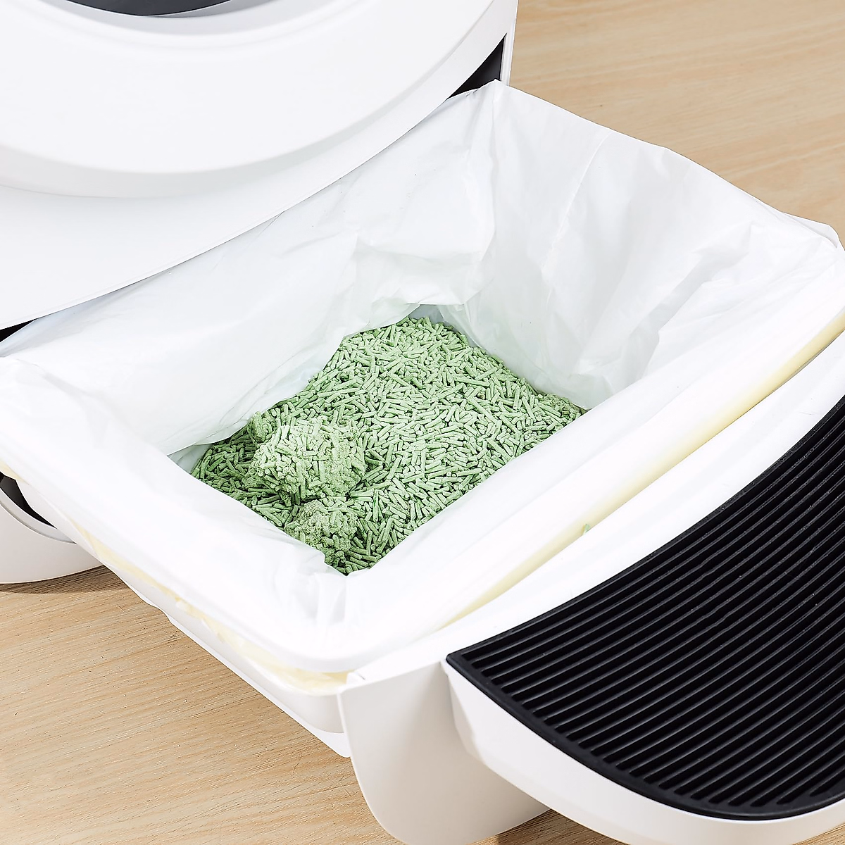 Miracolo Cat Litter Box Liner, Extra Durable Jumbo Drawstring Kitty Litter Bags Compatible with Litter Robot 3/4, Automatic Pull Waste Drawer Cat Litter Liners 100 Count - 29.13" x 23.62"