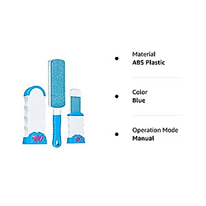 WELLTED Pet Hair Remover for Couch Furniture Clothing Car Seat Lint Brush - Fur Remover - Fur & Lint Removal - Dog & Cat Hair Remover - Double-Sided Brush with Self-Cleaning Base (Blue)