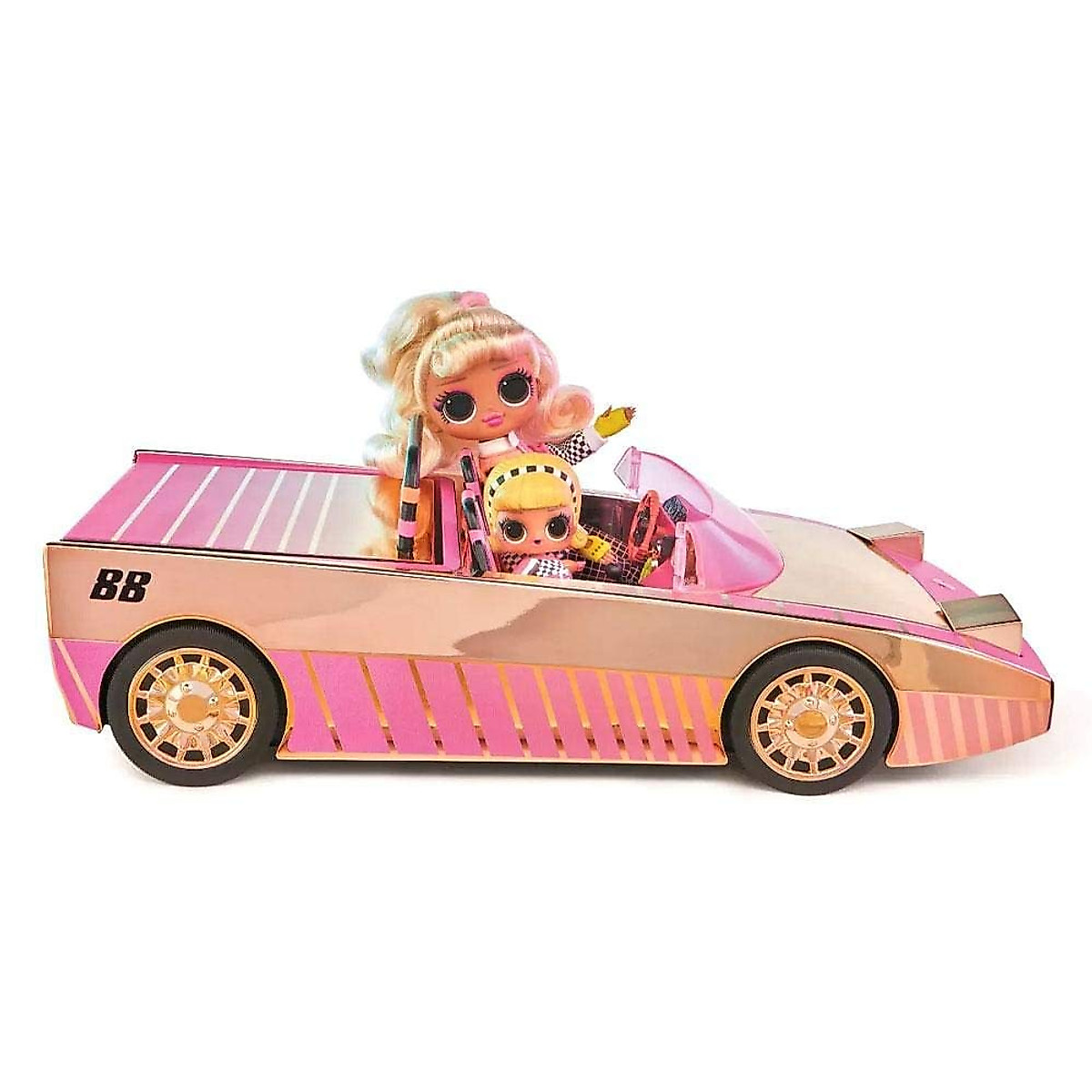 LOL Surprise Car Pool Coupe with Exclusive Doll, and Dance Floor - Toy Car Playset with Black Light Headlight and Play Set Accessories - Great Birthday Gift for Kids Ages 6-8 Years