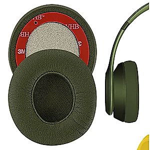 Geekria QuickFit Replacement Ear Pads for Beats Solo3, Solo 3.0 Wireless (A1796) Headphones Earpads, Headset Ear Cushion Repair Parts (Green)