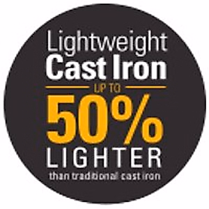 IKO Lightweight Kosher Cast Iron Pan, Heavy Duty Stainless Steel Handle, Vegetable Based Pre-Seasoned Non-Stick Easy to Clean Interior, Safe on All Cooking Surfaces, Oven Safe (12")