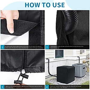 2NLF Air Conditioner Cover for Outside Units-AC Cover >=3000mm Water-Resistant Anti-Hail Windproof Design-Full Winter Outdoor Protection Fits up to 36 x 36 x 39 inches …