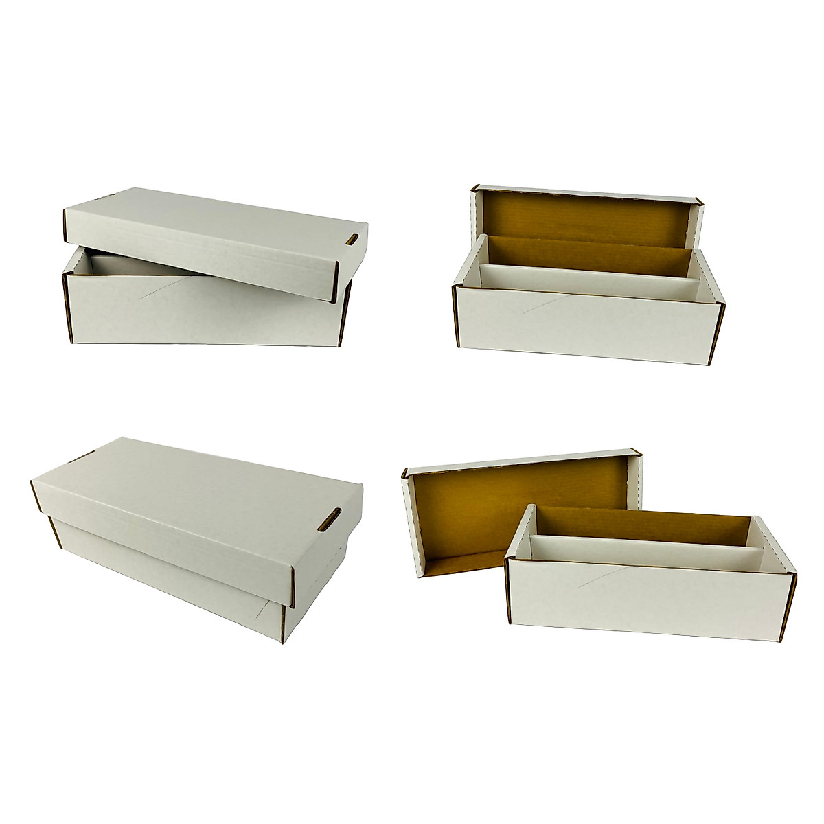 (10) Shoe 2 Row Storage Boxes (1600 Ct.) - Cardboard Storage Box - Baseball, Football, Basketball, Hockey, Nascar, Sportscards, Gaming & Trading Cards Collecting Supplies by MAX PRO