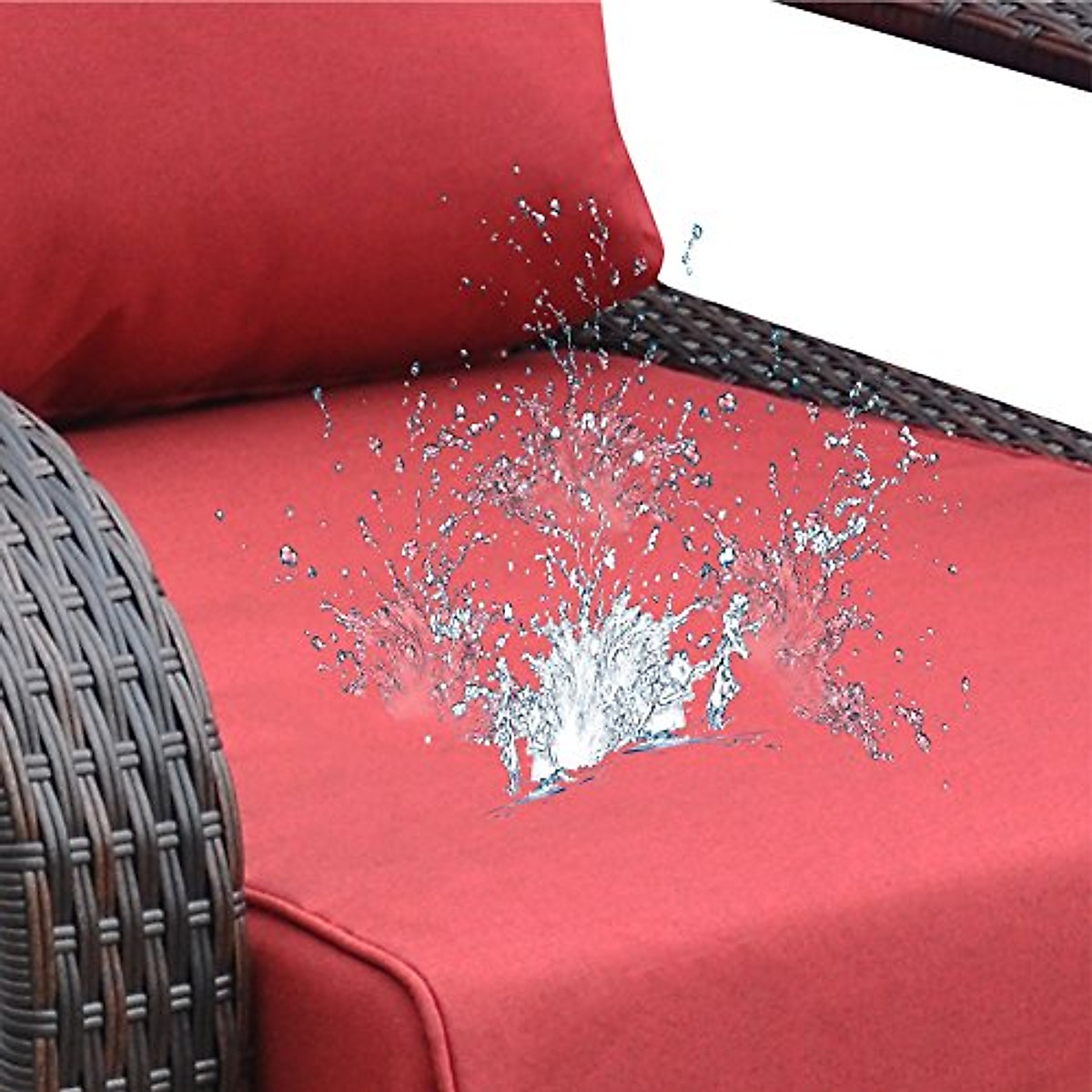 ONLY COVER, Outdoor Recliner Chair Replacement Cushion Cover, Patio Furniture Chair Sofa Washable Cushion Deep Seat Covers, UV Protected, Fade Protected and Water Spill Repellet