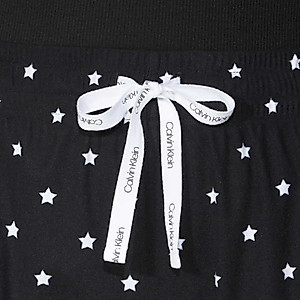 Calvin Klein Womens 2 Piece Fleece Pajama Set Black