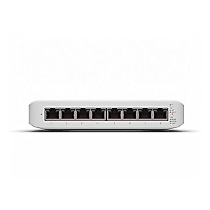 Ubiquiti UniFi Switch Lite 8 PoE | 8-Port Gigabit Switch with 4 PoE+ 802.3at Ports (USW-Lite-8-PoE),White