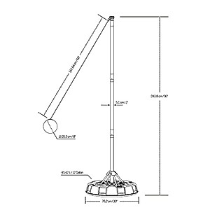 Lifetime 91009 Portable Tetherball System, Black