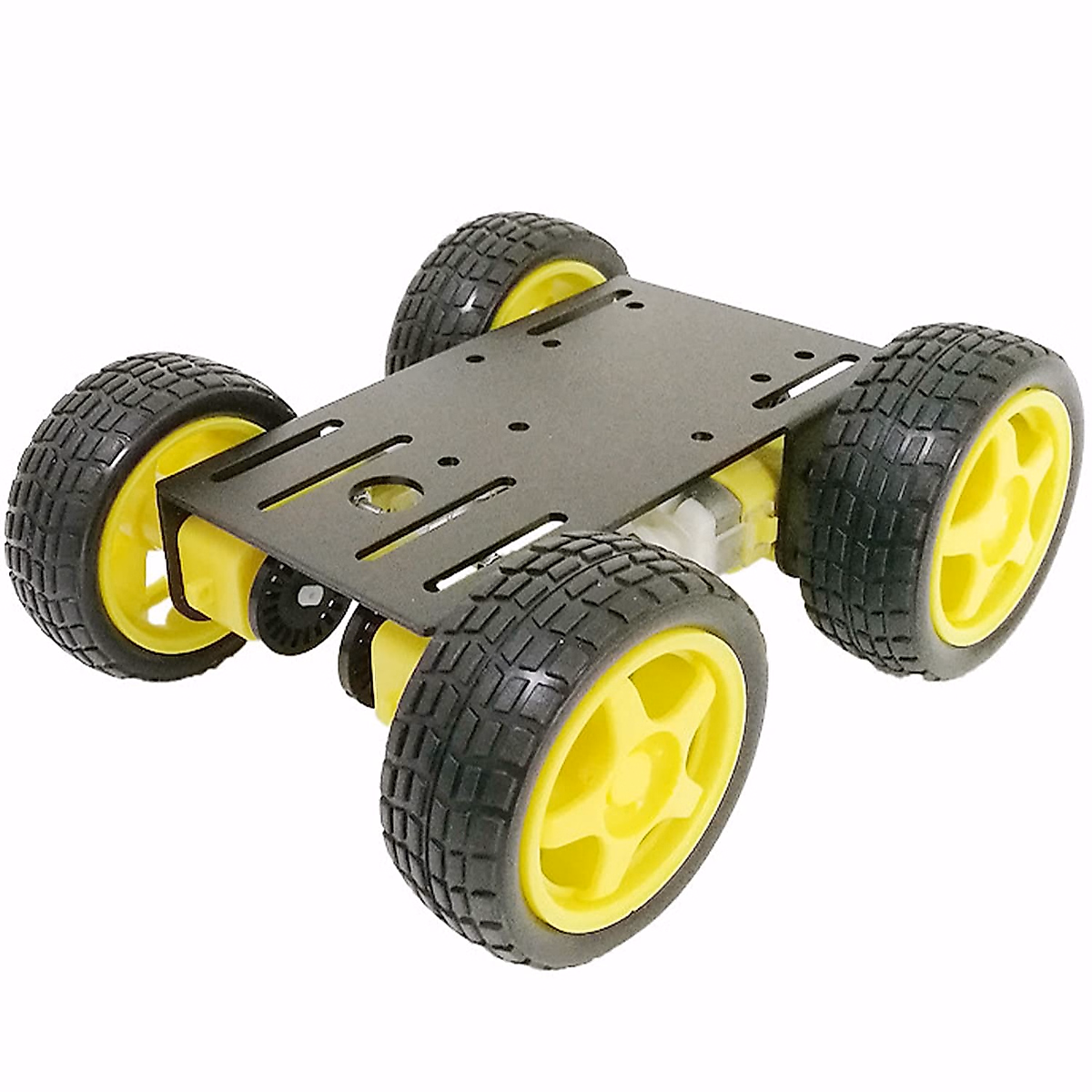 Professional 4WD Robot Smart Car Chassis Kit C101 with Speed Encoder TT Motor, Metal Wheeled Robotic Model Sciences Experiment Platform for Arduino/Raspberry Pie/Microbit STEAM Competition