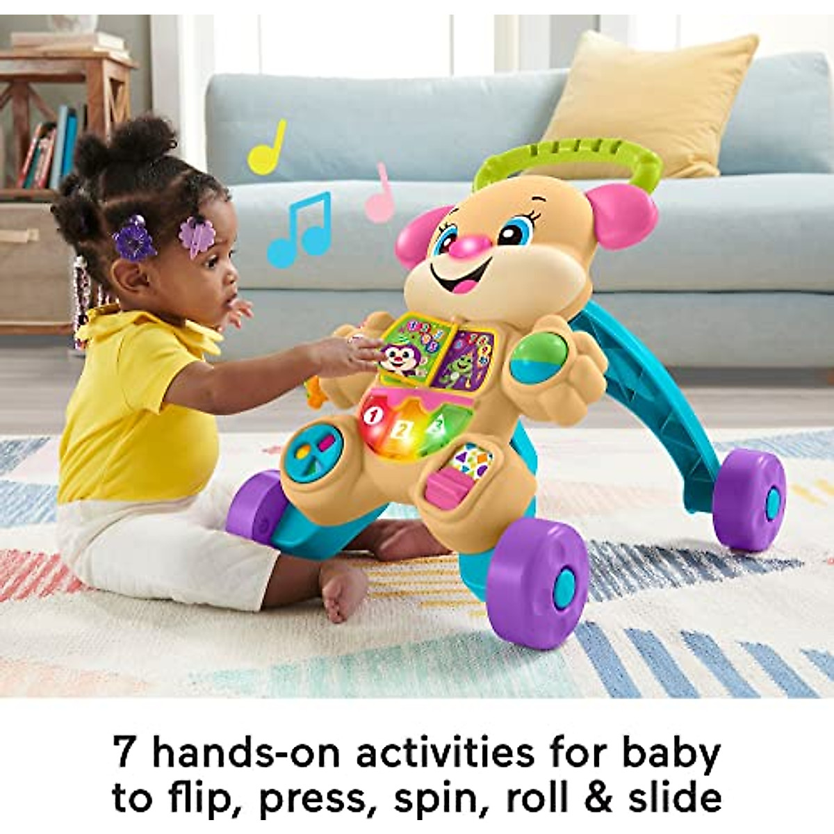 Fisher-Price Laugh & Learn Baby & Toddler Toy Smart Stages Learn With Sis Walker, Educational Music Lights And Activities