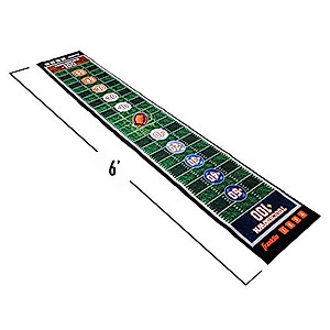 Franklin Sports Shuffleboard Table Game Mats – Tabletop Shuffleboard Mats and Pushers – Indoor Shuffleboard and Curling Games - Football Shuffleboard