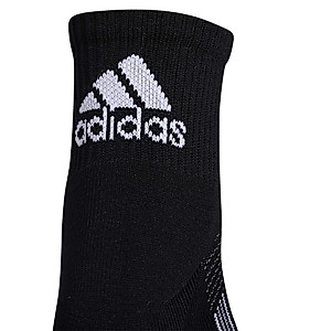 adidas Ub21 Superlite Running Quarter Socks (2-Pair), Black/Grey/White, Medium