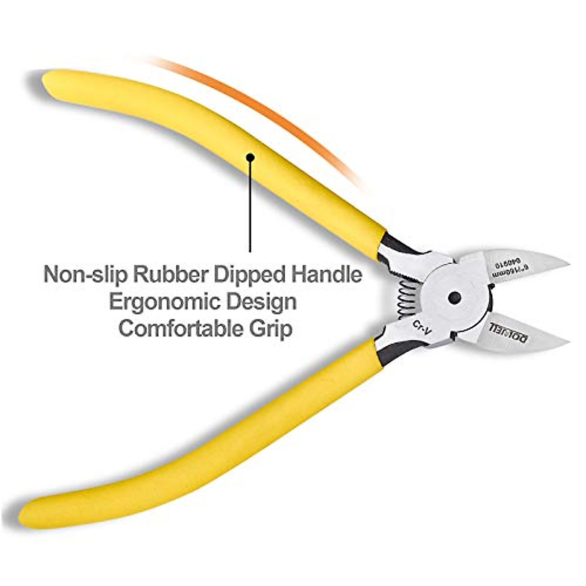 DOWELL Micro Wire Cutter Diagonal Flush Cutters 6 Inch Precision Side Cutters Cutting Pliers Wire Snips Heavy Duty