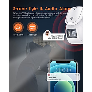 DS-2CD2387G2P-LSU/SL 4mm HIK 8MP 4K Panoramic PoE Turret IP Camera with 24/7 Colorful Imaging, Human/Vehicle Detection, Strobe Light And Audio Alarm, H.265+, Compatible with HIK NVR/Hik-Connect