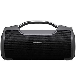 MIATONE 60W Portable Bluetooth Speaker with Titanium Subwoofer, Outdoor Waterproof Wireless Loud Portable Big Bluetooth Speakers, Build-in Power Bank for Camping Garden Party(Black)