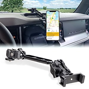 Maiker Dashboard Phone Holder Mount, Anti-Shake Stabilizer Custom Adjustable Cell Phone Holder for Ford Bronco Accessories 2021 2022
