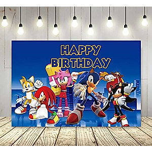 60x40 Inches Birthday Backdrop for Party, Soni Birthday Decoration with Good Wrinkle Resistance, Birthday Party Supplies as Background, Happy Birthday Banner 5X3 ft for Kids, Boys, and Girls