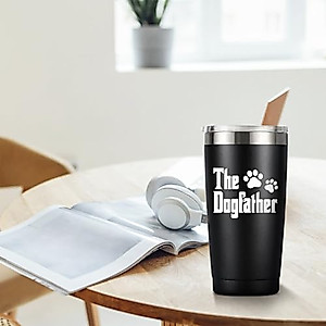 MASGALACC Dog Dad Gifts for Men - Dog Lover Mug - Dog Father Coffee Cup - Dog Fathers Day Gift - 20 Oz Stainless Steel Tumbler