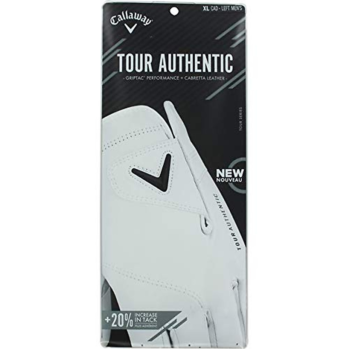 Callaway Golf Tour Authentic Glove (Worn on Left Hand, Cadet (Short Fingers), Medium, White 2019)