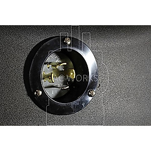 AC WORKS [ASINL1430P 30-Amp 125/250-Volt NEMA L14-30P Flanged Power Input Inlet