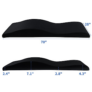 HOMBYS Ergonomic Curvy Foam Massage Bed Mattress Topper, Massage Table Mattress Topper with Removable Velvet Cover, Non-Slip Lash Bed Cushion Only for Beauty Salon(Bed Not Included)