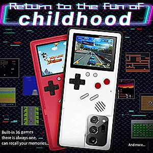 KJArrow Compatible with Samsung Galaxy S21 Game Case with 36 Classic Games, Playable Gameboy Case for Samsung Galaxy S21 White