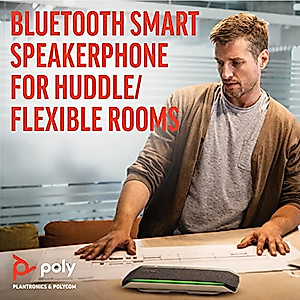 Poly - Sync 40 Smart Speakerphone (Plantronics) - Flexible Work Spaces - Connect to PC/Mac via Combined USB-A/USB-C Cable and Smartphones via Bluetooth - Works with Teams (Certified), Zoom & More