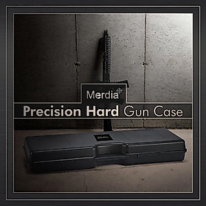 Gun Case Precision Hard Locking Rifle Cases Ultra Protective Case Intensive Convoluted Foam Shot Gun Case | AR Accessories | Rifle Bag | Hard Gun Cases for Rifles | Shotgun Case, Length 33.4 Inches
