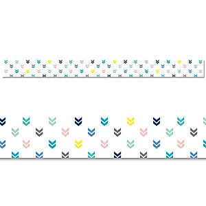 Creative Teaching Press Calm & Cool Colorful Mini Chevrons Border, CTP 8679, Multicolored