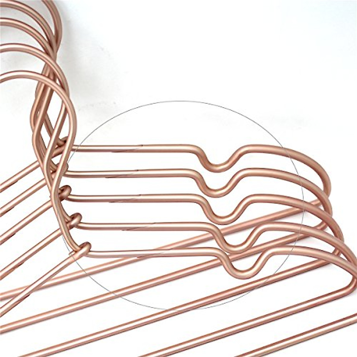 10Pack Koobay 13" Non Slip Rose Gold Wire Top Children Clothes Suit Coat Metal Hanger