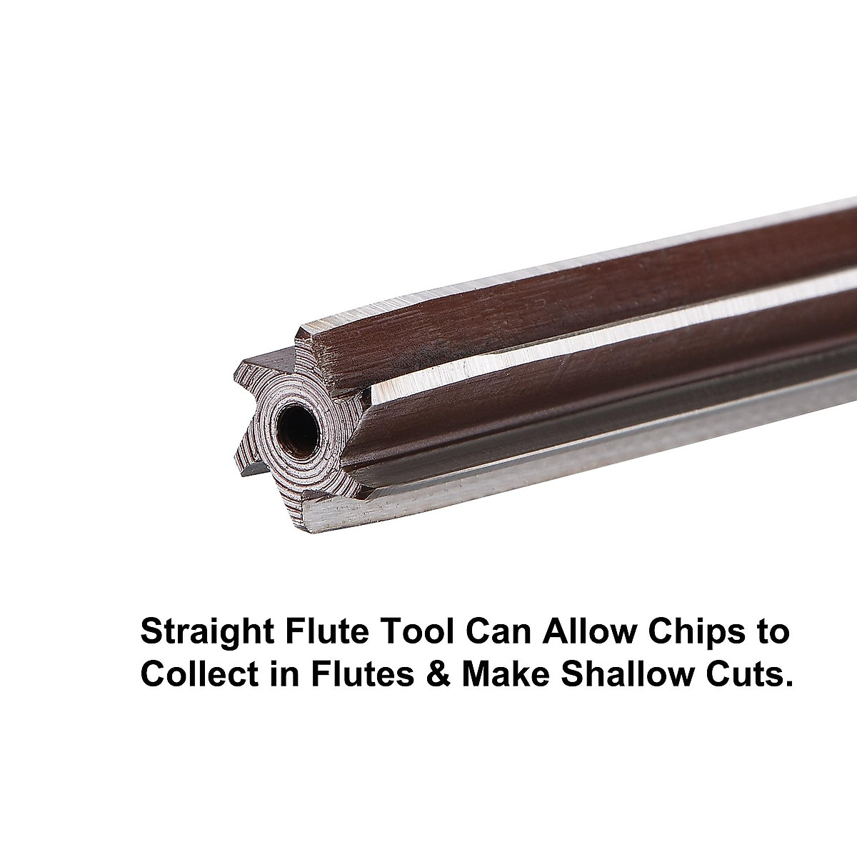 uxcell Hand Reamers Set H8 Accuracy Alloy Tool Steel 6 Flutes Straight Shank Milling Cutter Tool 10pcs (3mm, 4mm, 5mm, 6mm, 7mm, 8mm, 9mm, 10mm, 11mm, 12mm)