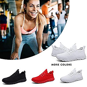 Damyuan Women's Walking Tennis Shoes Casual Mesh-Comfortable Workout Sneakers White,Gym Sport Shoes,Womens Size 11