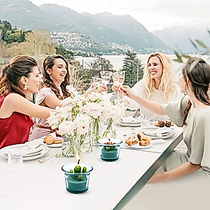 Amusaer Succulent Cactus Tealight Candles in Glass 12 Set Bulk Small Soy Wax Candles for Wedding, Party Favors, Baby Shower, Bridal Shower Green