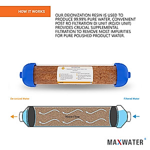 Replacement Filters for 6 Stage RO DI System - Sediment, GAC, CTO, Post-Carbon, Mixed Bed DI, 10 inch Standard Size Water Filters