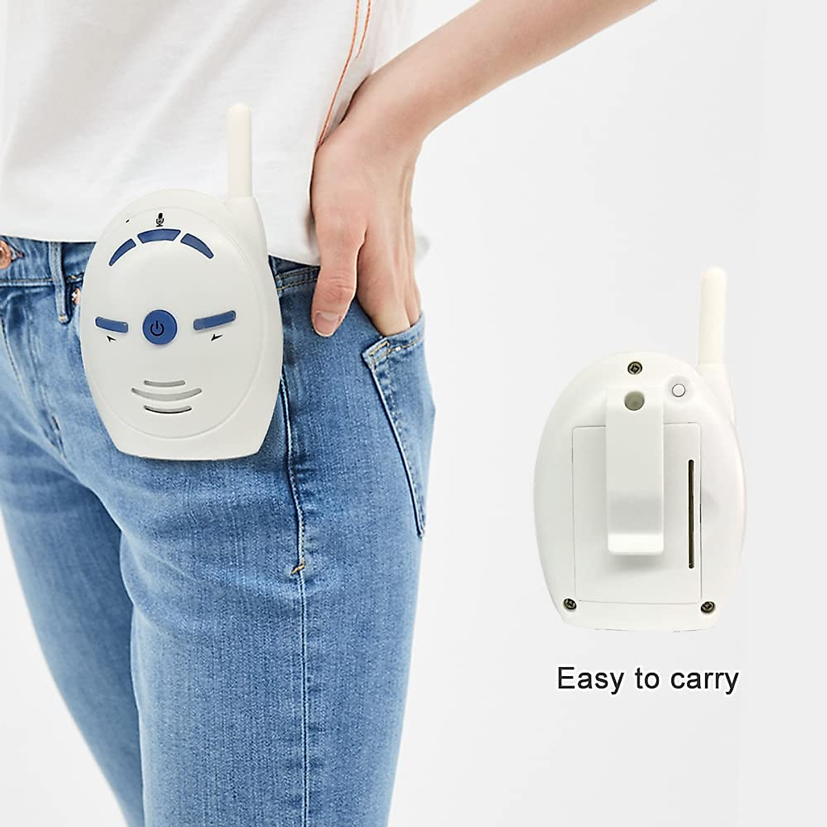 GUAZI STORE Audio Baby Monitor, Children's Voice Wireless walkie-Talkie Smart Child Monitor with 2-Way Call Function