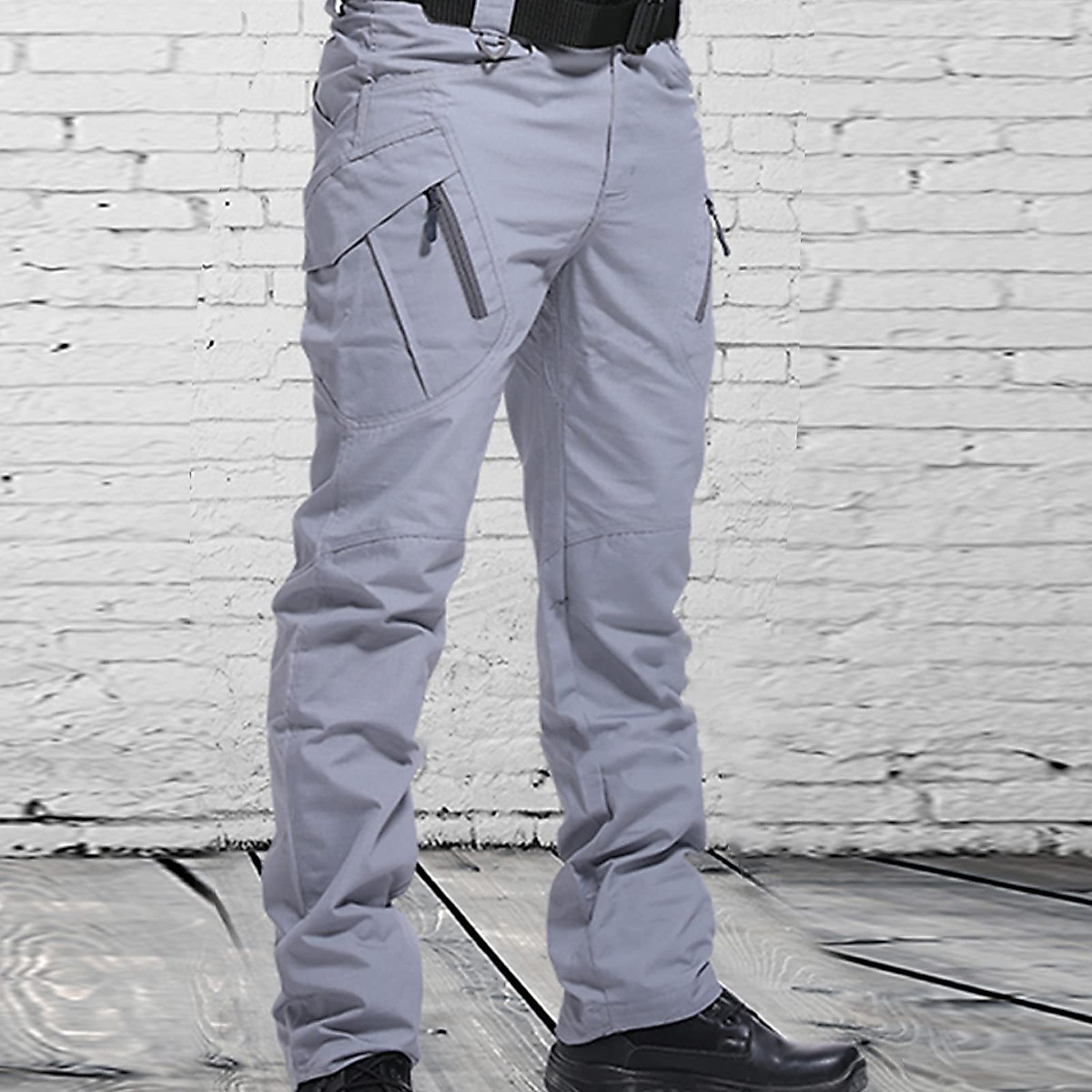 2023 Cargo Pants for Men Cargo Pants Men Cotton Big and Tall Stretch Multi Pockets Casual Joggers Athletic Pants Solid Loose Trousers 2023 Lounge Pants Sweat Pants Gray 2X
