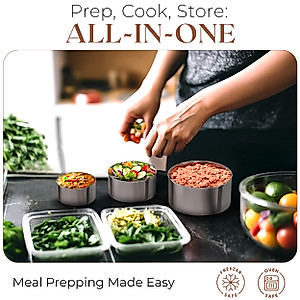 Stainless Steel Containers with Lids Set of 3 Food Grade Stainless Steel Food Containers with Silicone Lids