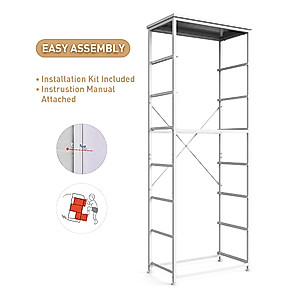 Tall Fabric Dresser for Bedroom, Vertical Storage Organizer Tower with 7 Drawers, Chest of Drawers with Bins, Steel Frame, Wood Top for Bedroom, Closet, Entryway Black