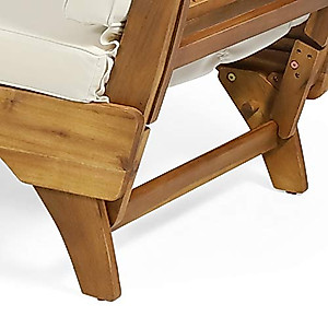 Christopher Knight Home Patrick Outdoor Acacia Wood Expandable Daybed with Water Resistant Cushions, Teak