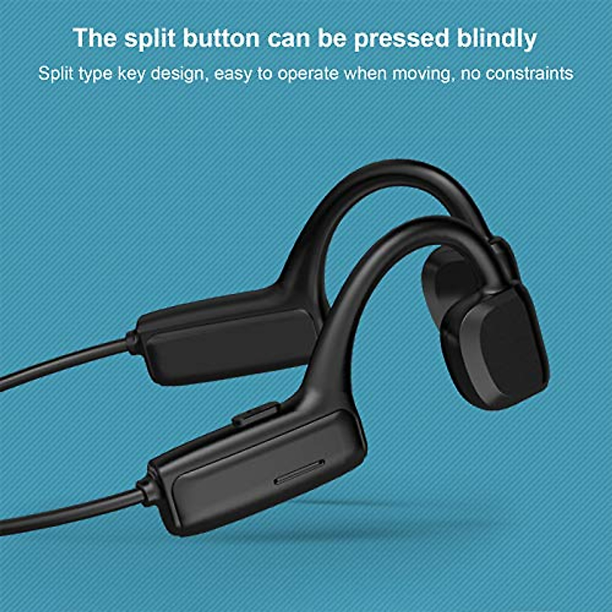 Bone Conduction Headphones,Bluetooth 5.1 Open-Ear Wireless Headphones,Ear Hook Earphone Sports Stereo Earphones,Open Ear Wireless Headset,Waterproof/Sweatproof