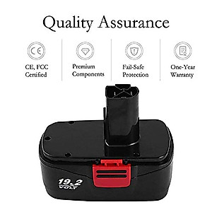 [Upgraded to 3.6Ah] 2 Pack Replacement Battery Compatible with Craftsman 19.2 Volt Battery C3 DieHard 130279005 130279003 130279017 315.115410 315.113753 315.11485 1302350211323903 1323517 120235021